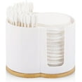 1 Pc 2 Grid White Plastic Cotton Swab Ball Pad Holder Dispenser ...