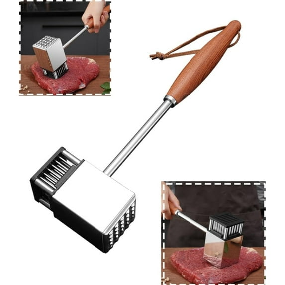 1 Pc 2-in-1 Meat Hammer Tenderizer,Stainless Steel Meat Tenderizer ...