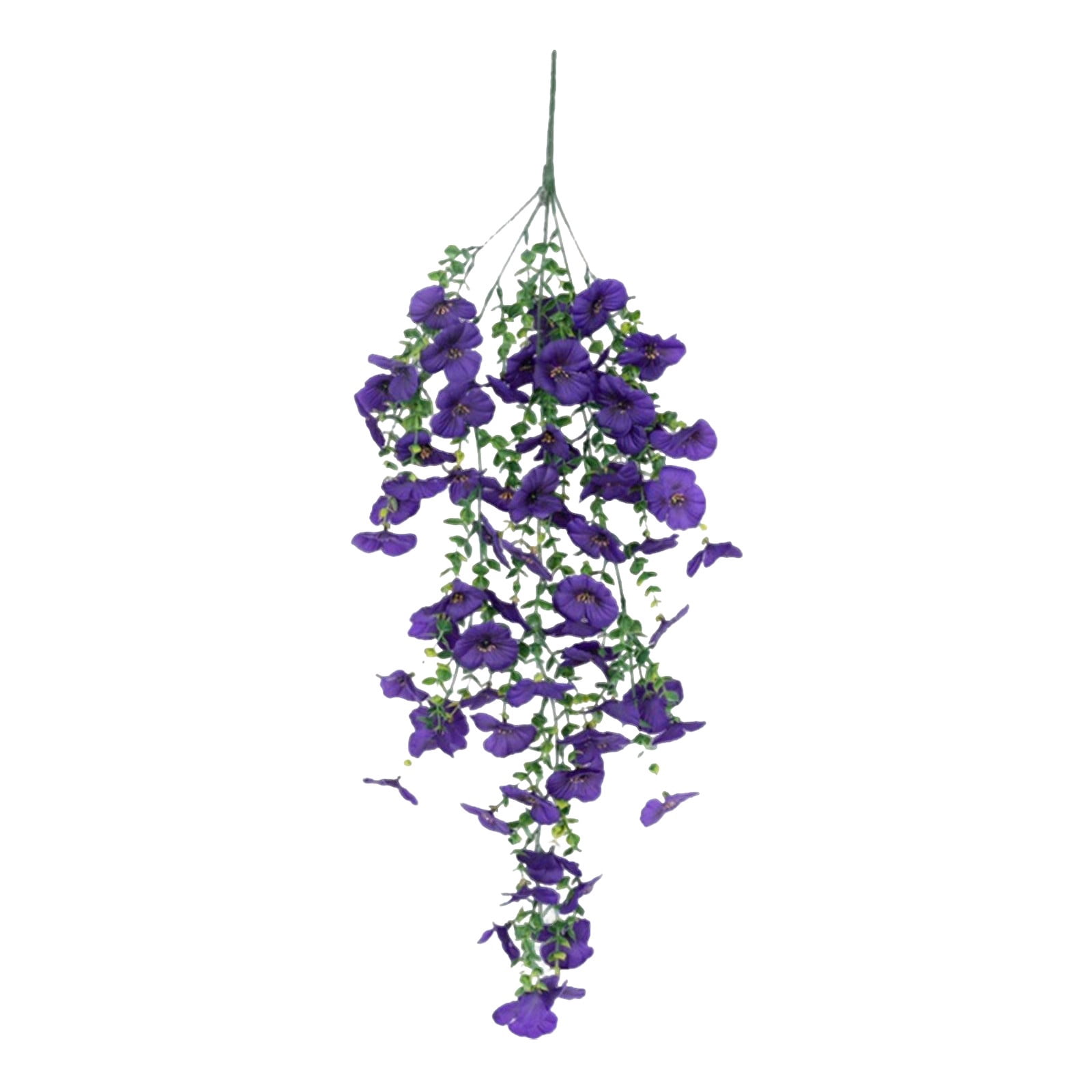1 Pc 29.5" Artificial Hanging Flowers Pansy Vine, 45 Heads Silk Floral ...