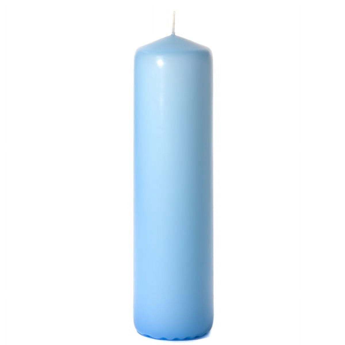 1 Pc, 3 x 11" Unscented Light Blue Pillar Candle 110 to 130 Hours for ...