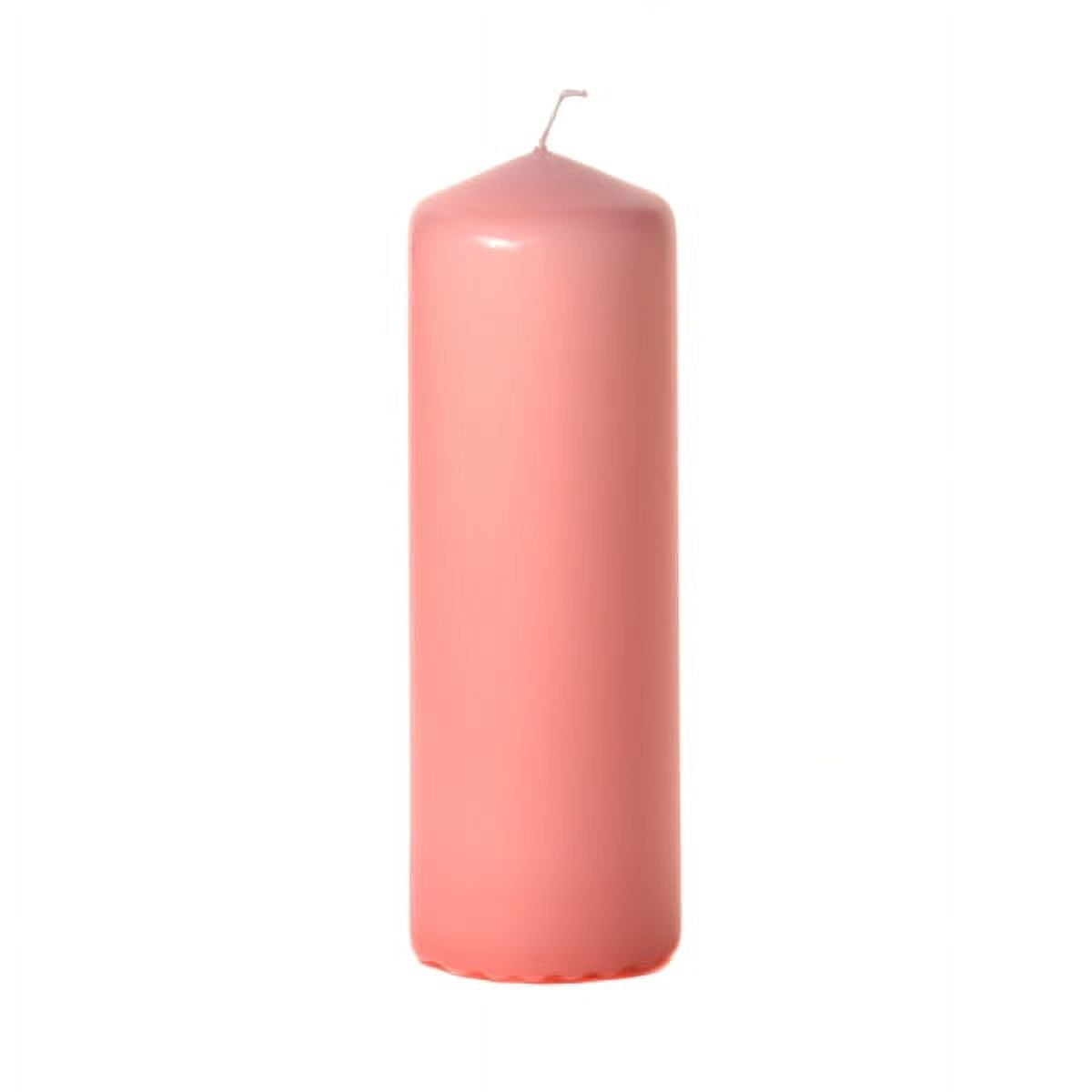 1 Pc 3x9 Dusty Pink Pillar Candles Unscented 3 in. diameterx9 in. tall ...