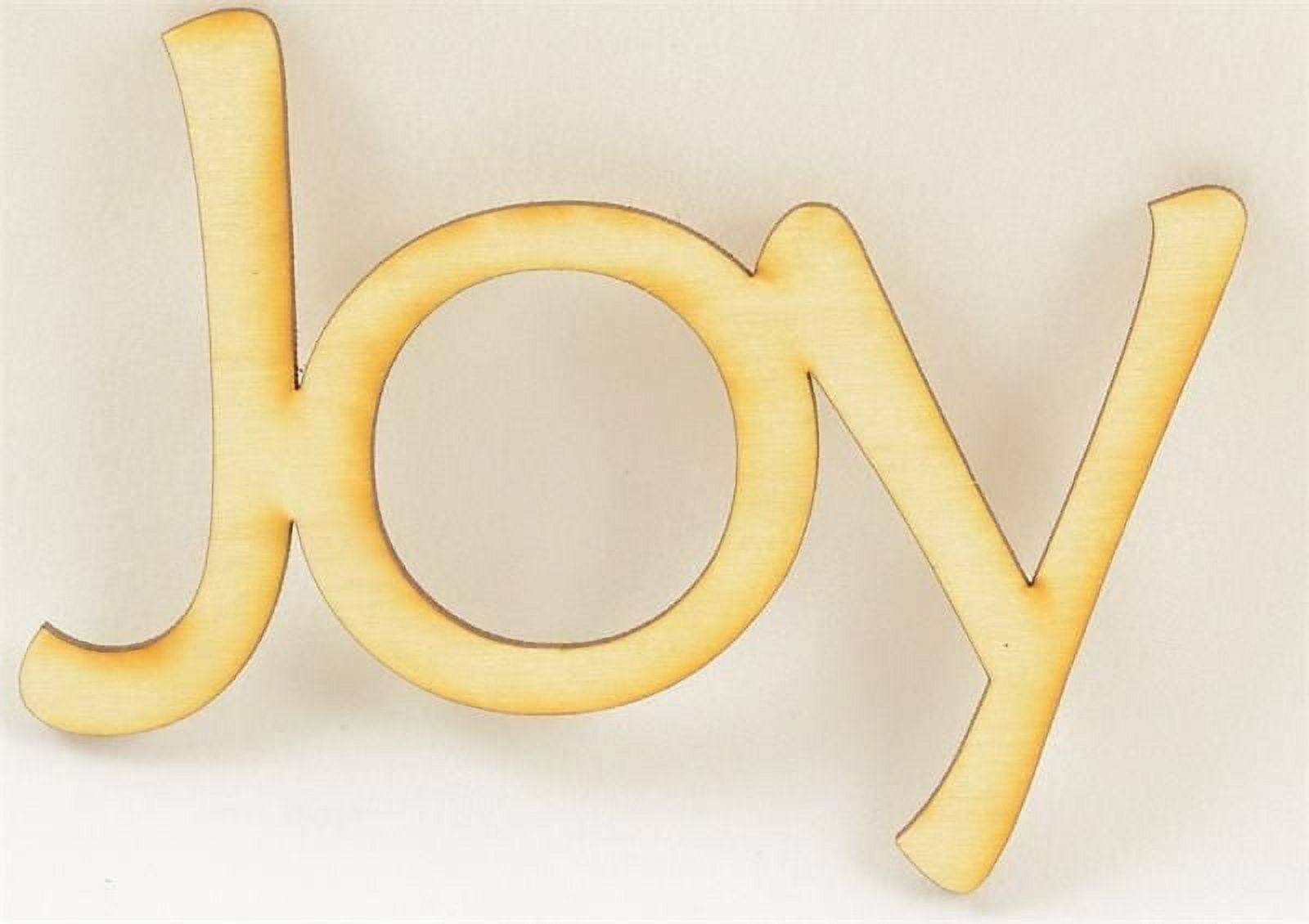 1 Pc, 4 1/8" X 2.75" Print & Flat Black Welded Word Joy For Home ...