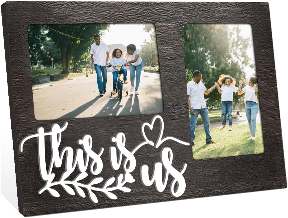 1 Pc 4x6 Picture Frame in Black Black MDF Two Photos Frame This is Us ...