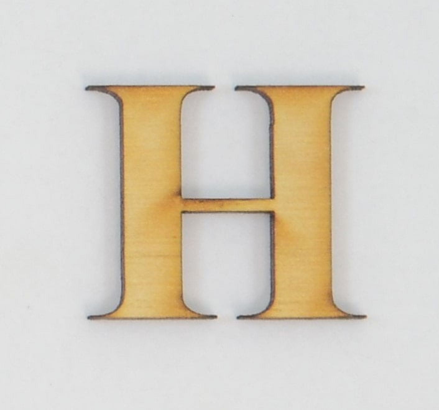 1 Pc, 5 Inch X 1/4 Inch Thick Times New Roman Bold Wood Letters H Great ...
