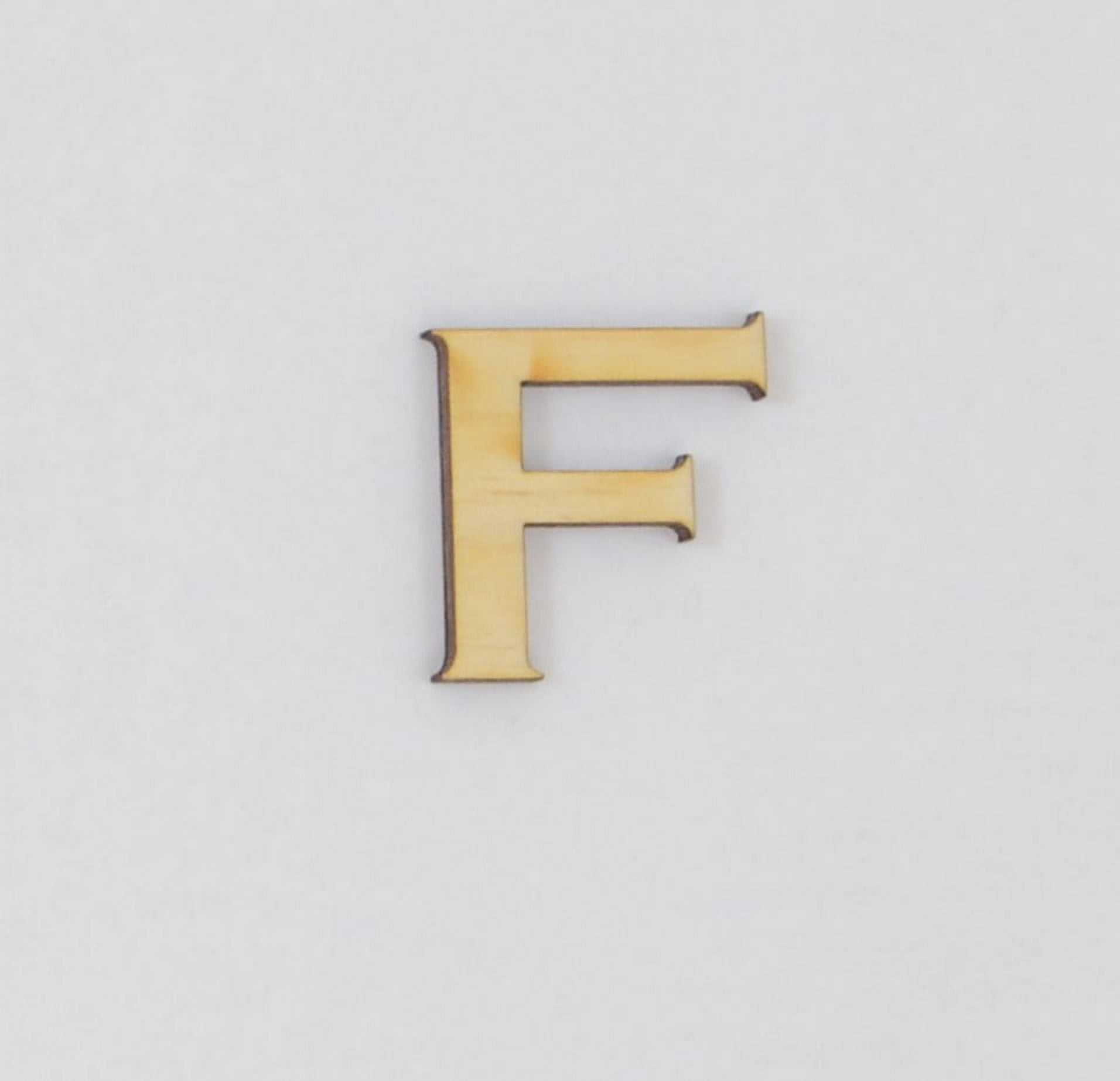 1 Pc, 5 Inch X 1/4 Inch Thick Wood Letters F In The Copperplate Gothic ...