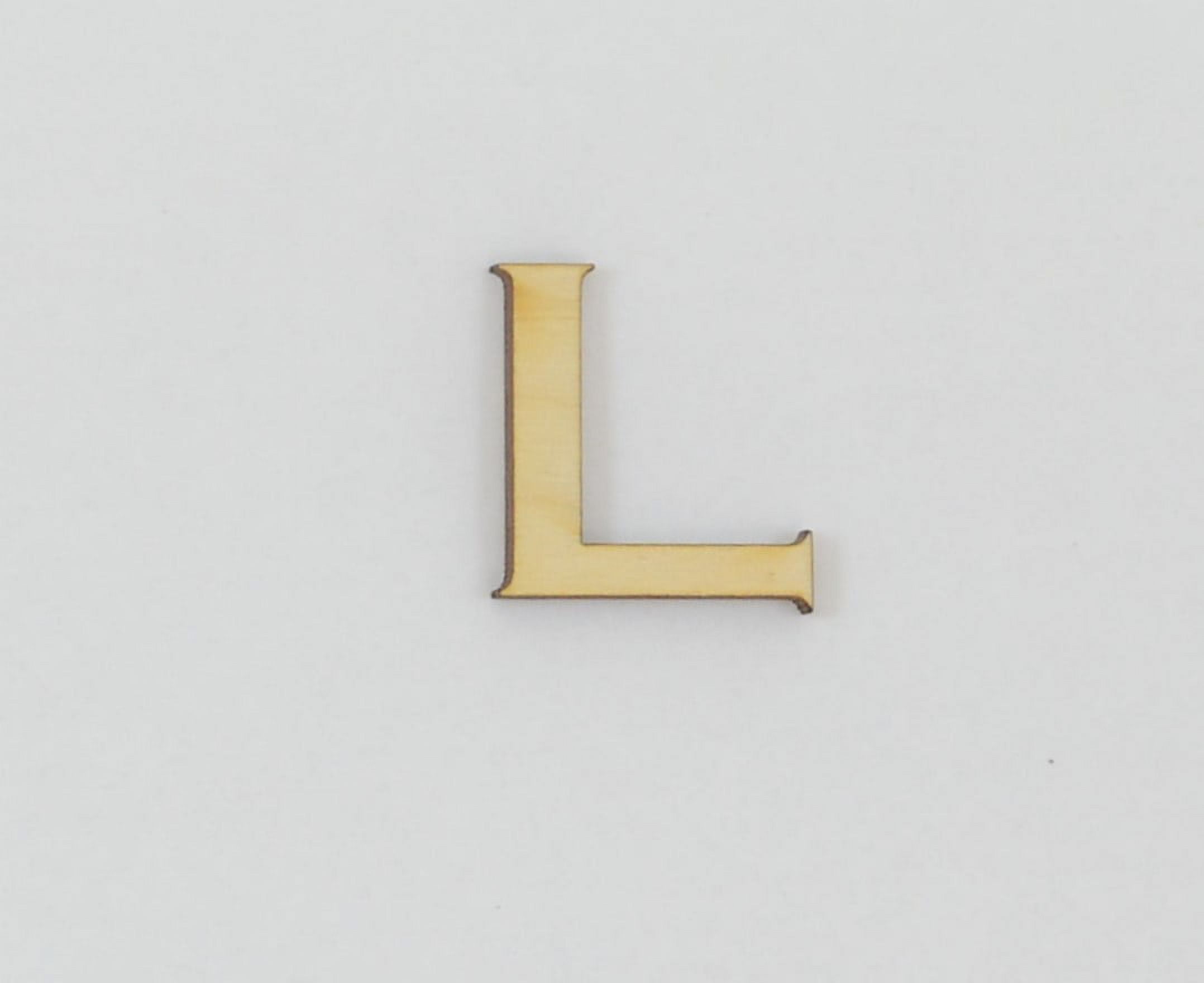 1 Pc, 5 Inch X 1/4 Inch Thick Wood Letters L In The Copperplate Gothic ...