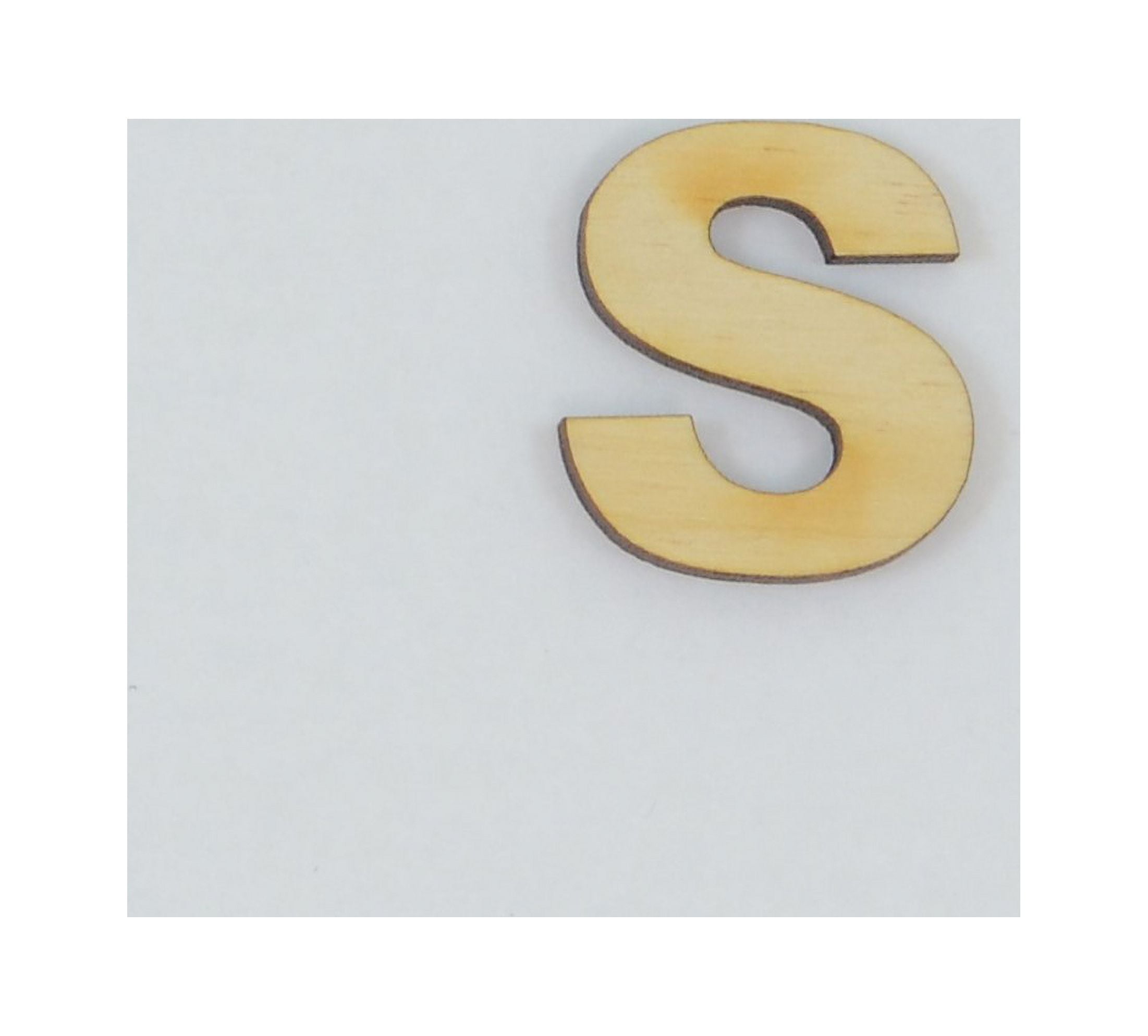 1 Pc, 5 Inch X 1/4 Inch Thick Wood Letters S In The Arial Font For ...