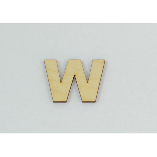1 Pc, 5 Inch X 1/4 Inch Thick Wood Letters W In The Arial Font For ...