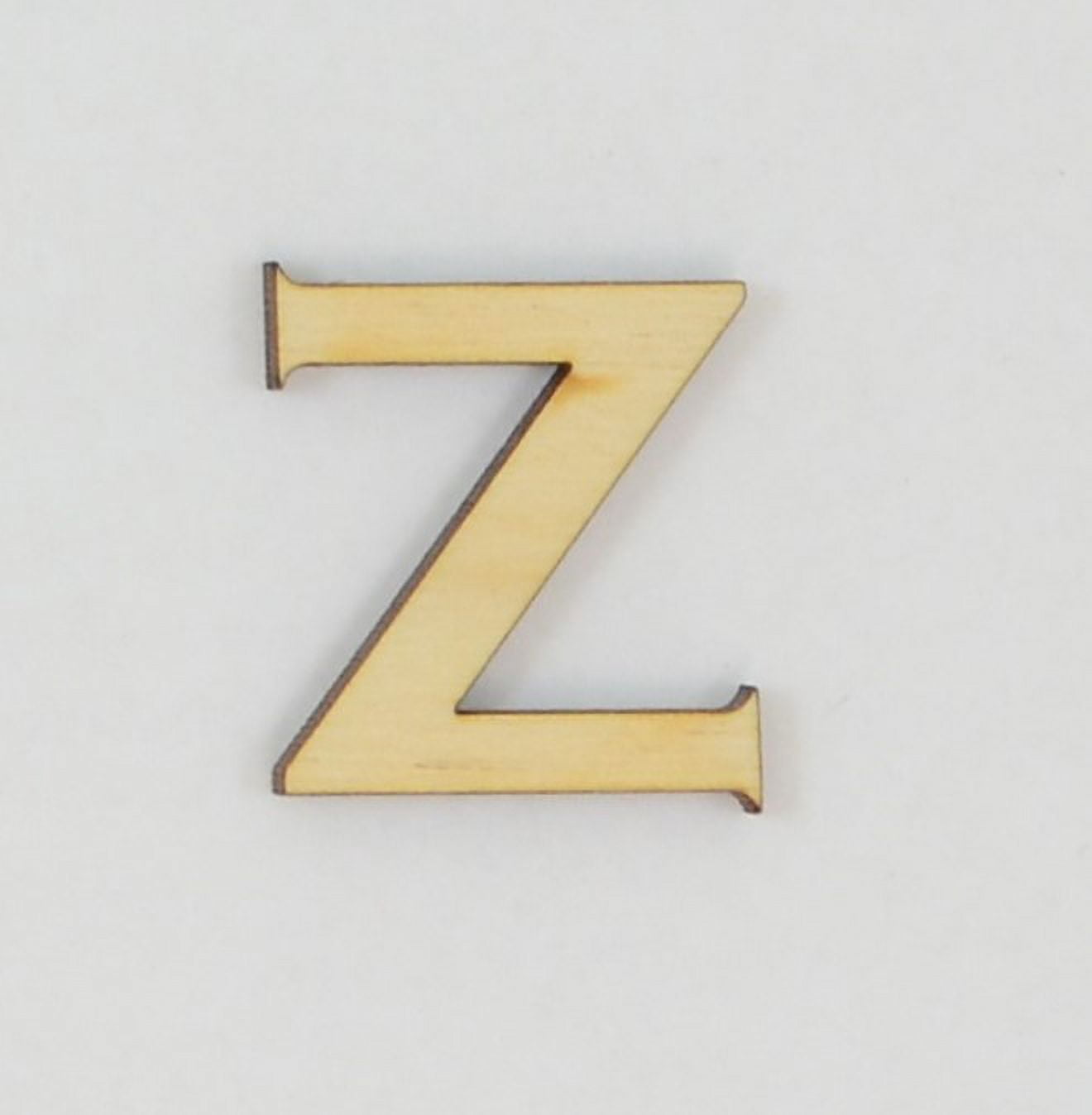 1 Pc, 5 Inch X 1/4 Inch Thick Wood Letters Z In The Copperplate Gothic ...