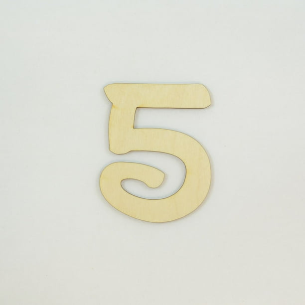 1 Pc, 5 Inch X 1/8 Inch Thick Walt Disney Numbers 5 For Kids Rooms ...