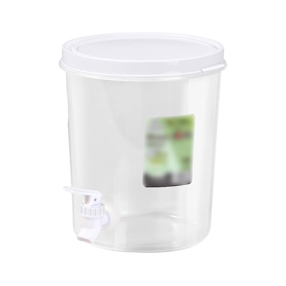 1 Pc 5L Round Beverage Dispenser and Storage Bucket, Plastic Water Jug ...