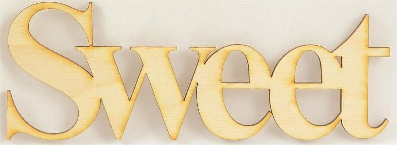 1 Pc, 6 1/8" X 2.25" Bold & Flat Black Welded Word Sweet For Home ...