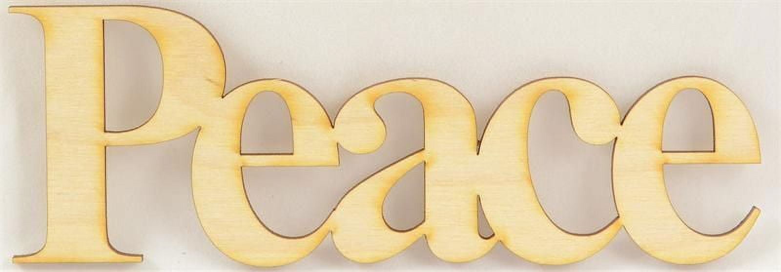 1 Pc, 6.5" X 2.5" Bold & Matte Black Welded Word Peace For Home ...