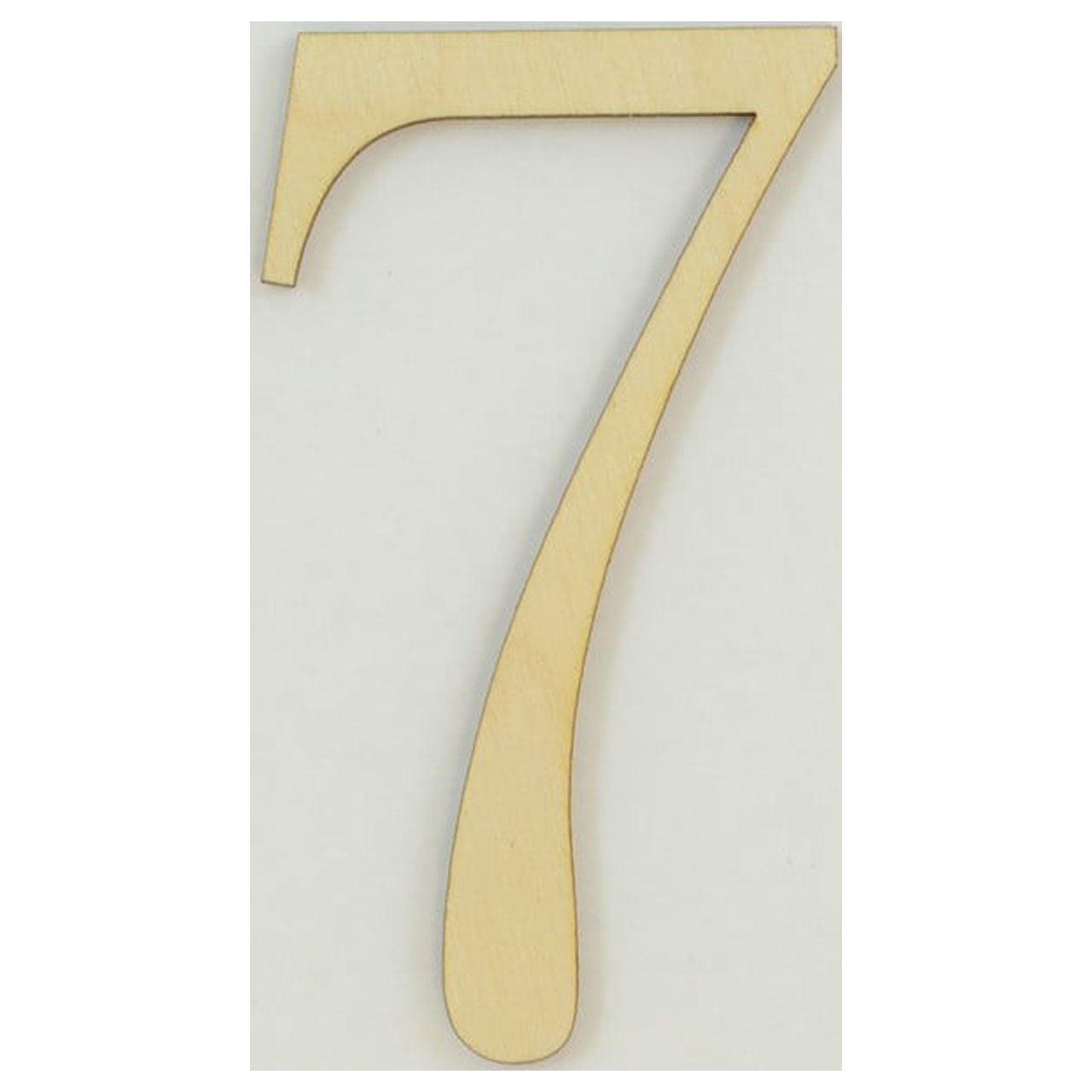 1 Pc, 6 Inch X 1/4 Inch Thick Fangsong Font Wood Numbers 7 - Walmart ...