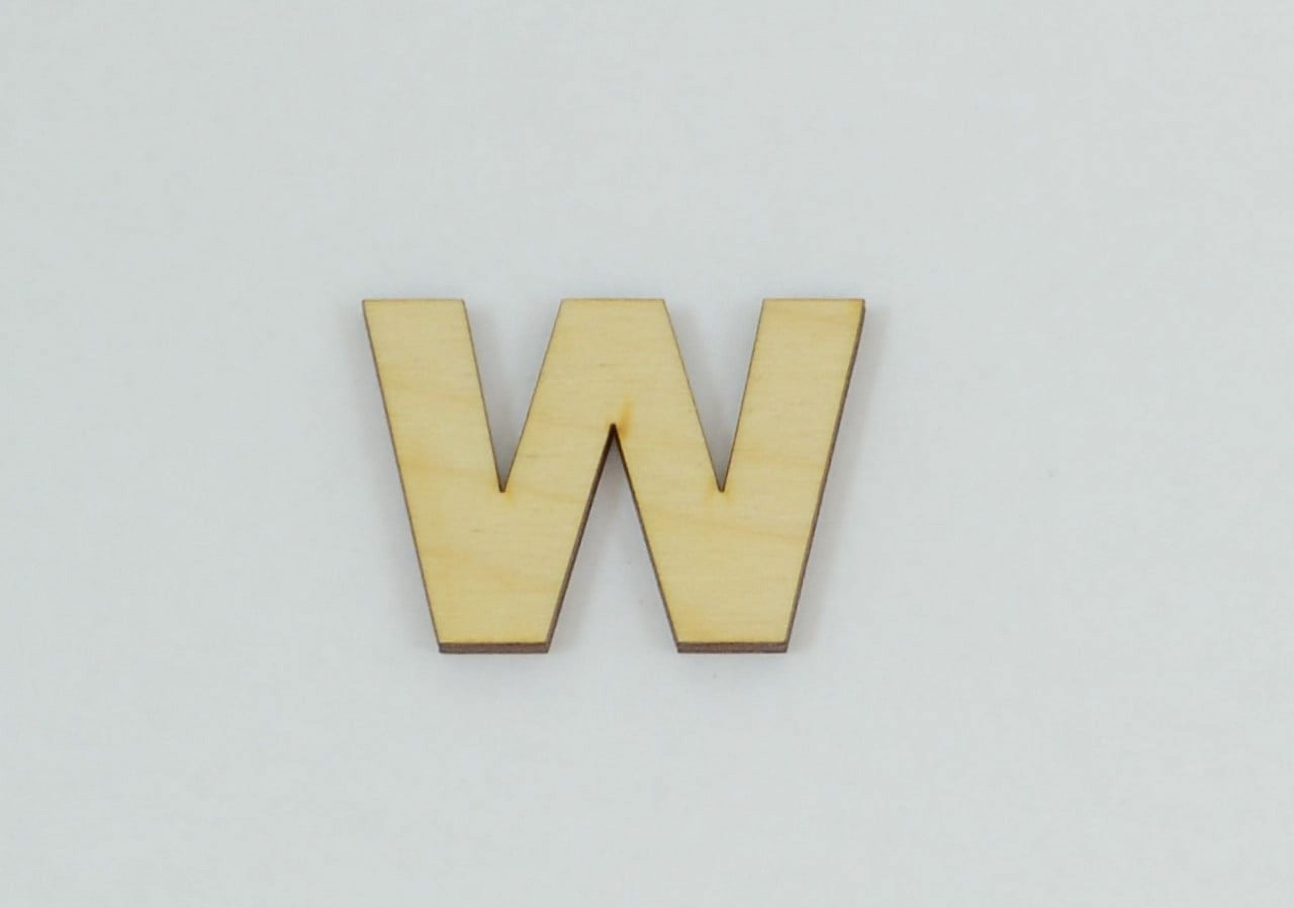 1 Pc, 6 Inch X 1/4 Inch Thick Wood Letters W In The Arial Font For ...