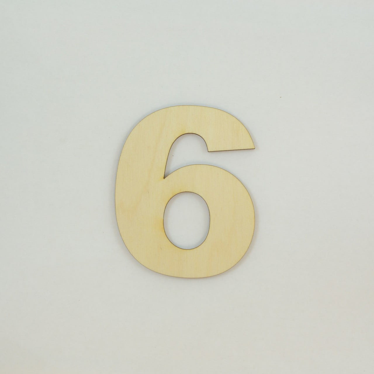 1 Pc, 6 Inch X 1/4 Inch Wood Numbers 6 In The Arial Font Great For ...