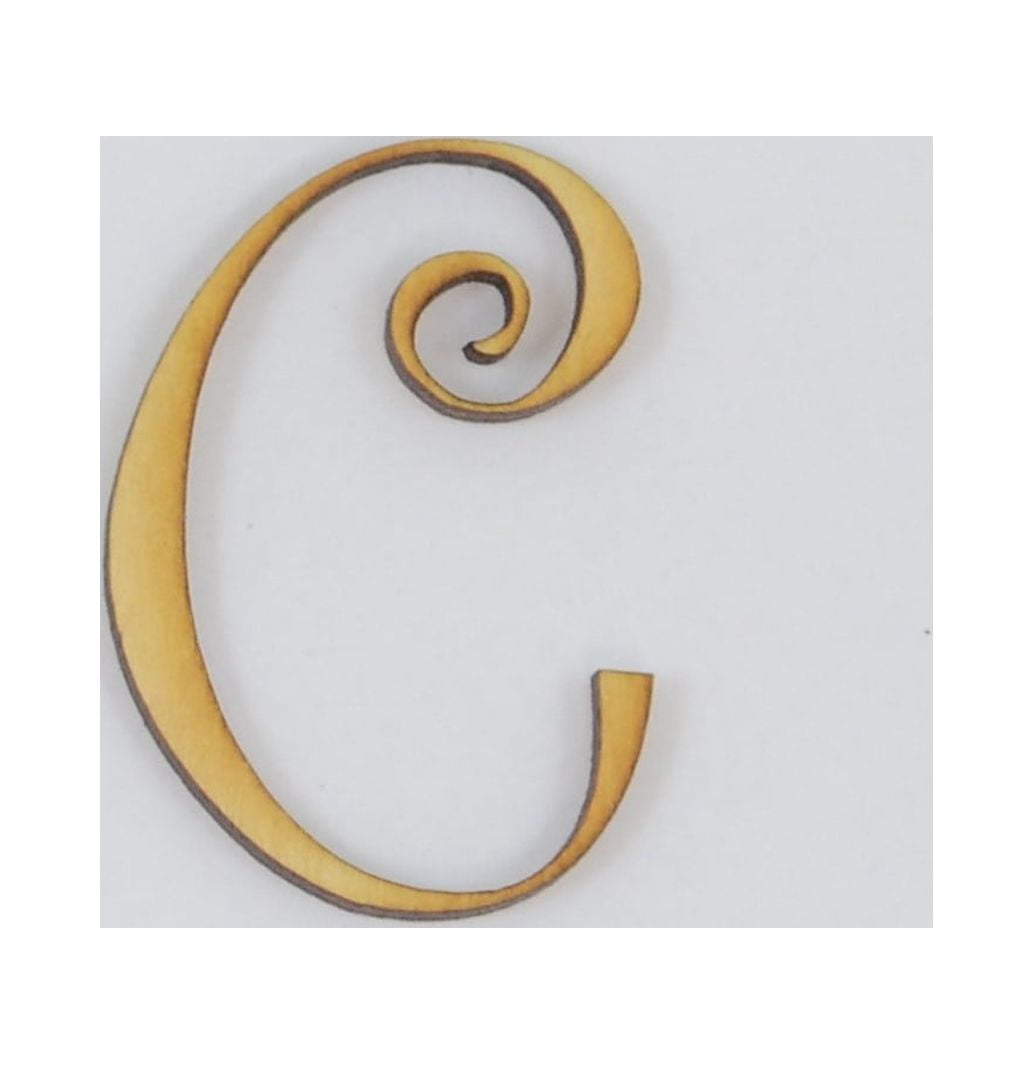 1 Pc, 6 Inch X 1/8 Inch Thick Wood Letters C In The Curlz Font Great ...