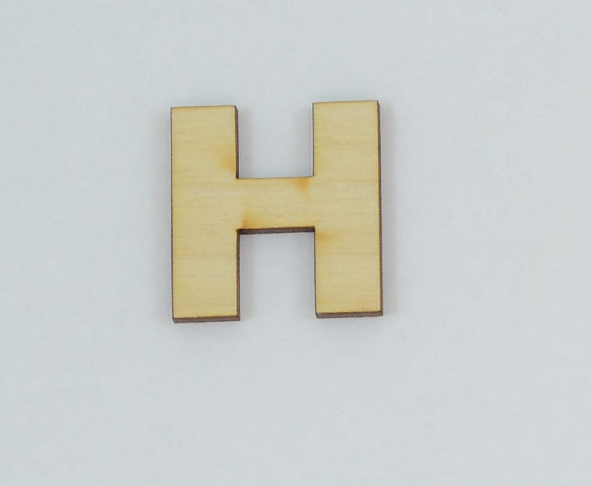 1 Pc, 6 Inch X 1/8 Inch Thick Wood Letters H In The Arial Font For ...