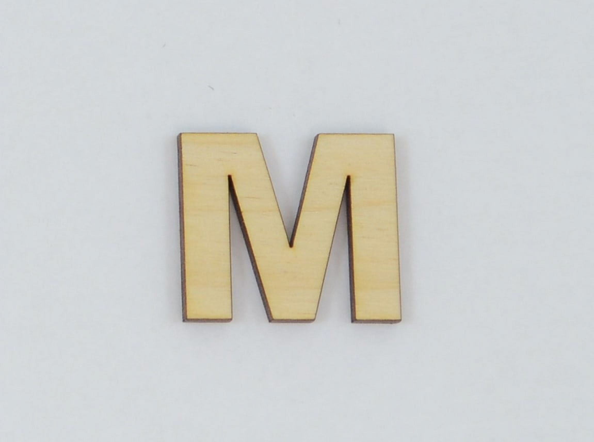 1 Pc, 6 Inch X 1/8 Inch Thick Wood Letters M In The Arial Font For ...