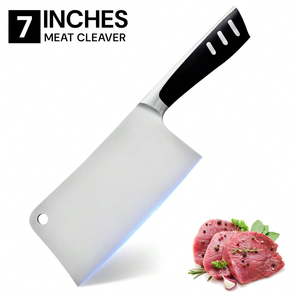 1 Pc 7 Inch Stainless Steel Butcher Knife-High Carbon Sharp Meat ...