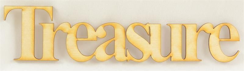 1 Pc, 7" X 1 5/8" Bold & Matte Black Welded Word Treasure For Home ...