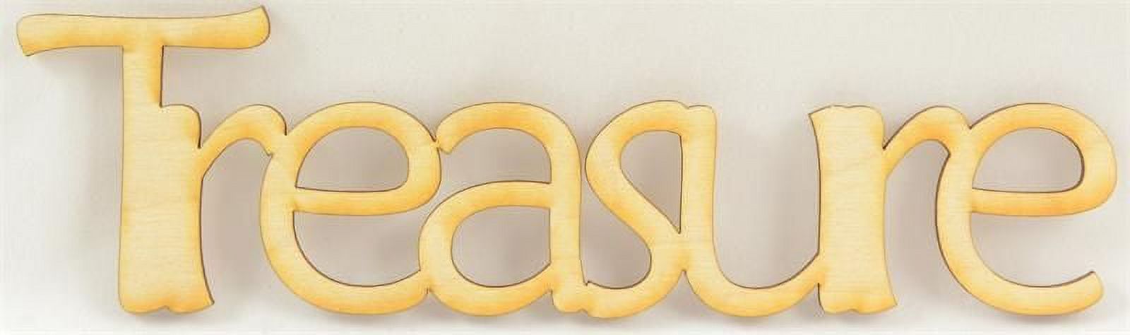 1 Pc, 7" X 1 5/8" Bold & Unfinished Welded Word Treasure For Home ...