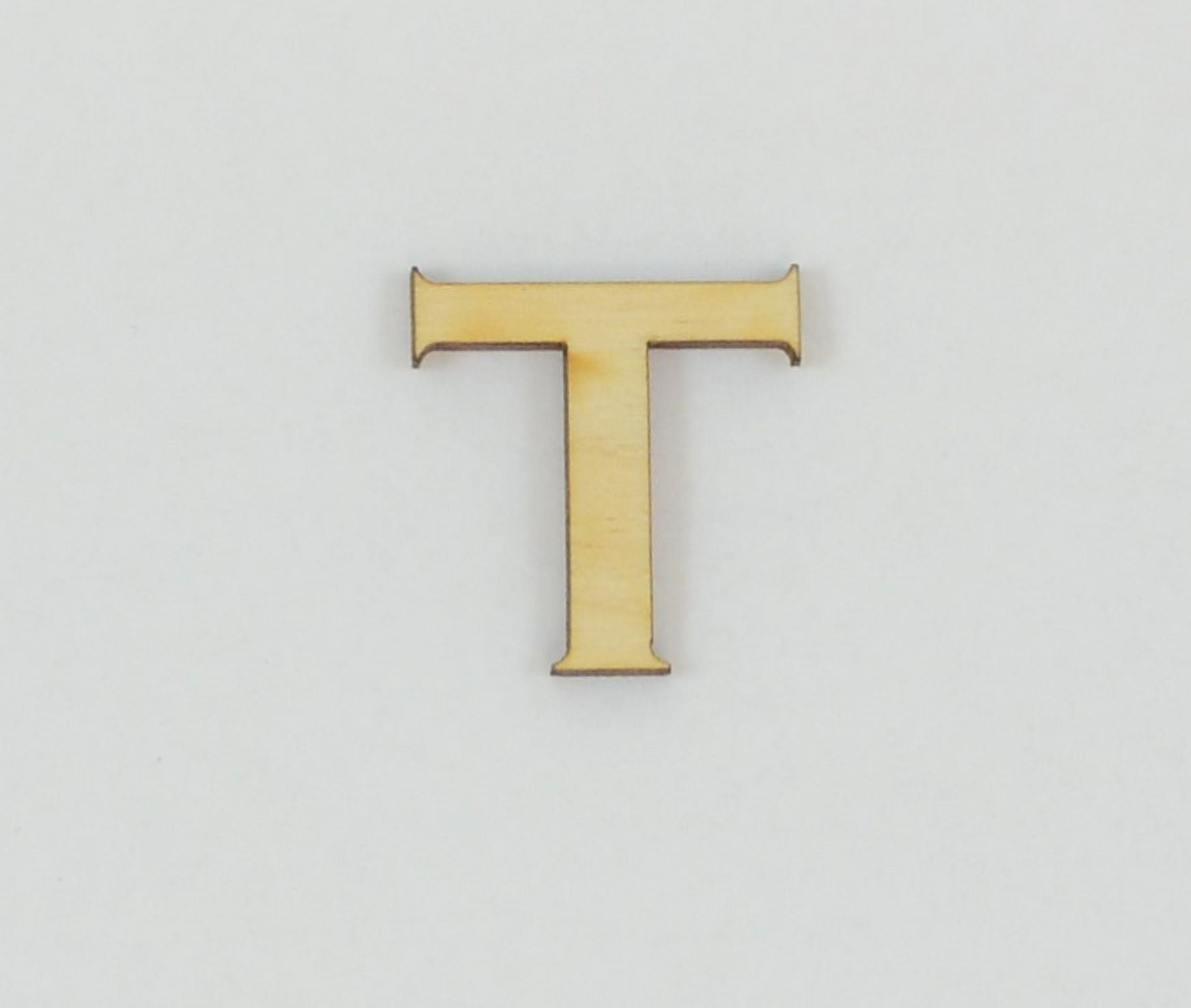 1 Pc, 8 Inch X 1/4 Inch Thick Wood Letters T In The Copperplate Gothic ...