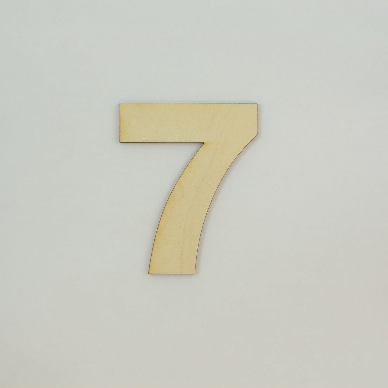 1 Pc, 8 Inch X 1/4 Inch Wood Numbers 7 In The Arial Font Great For ...