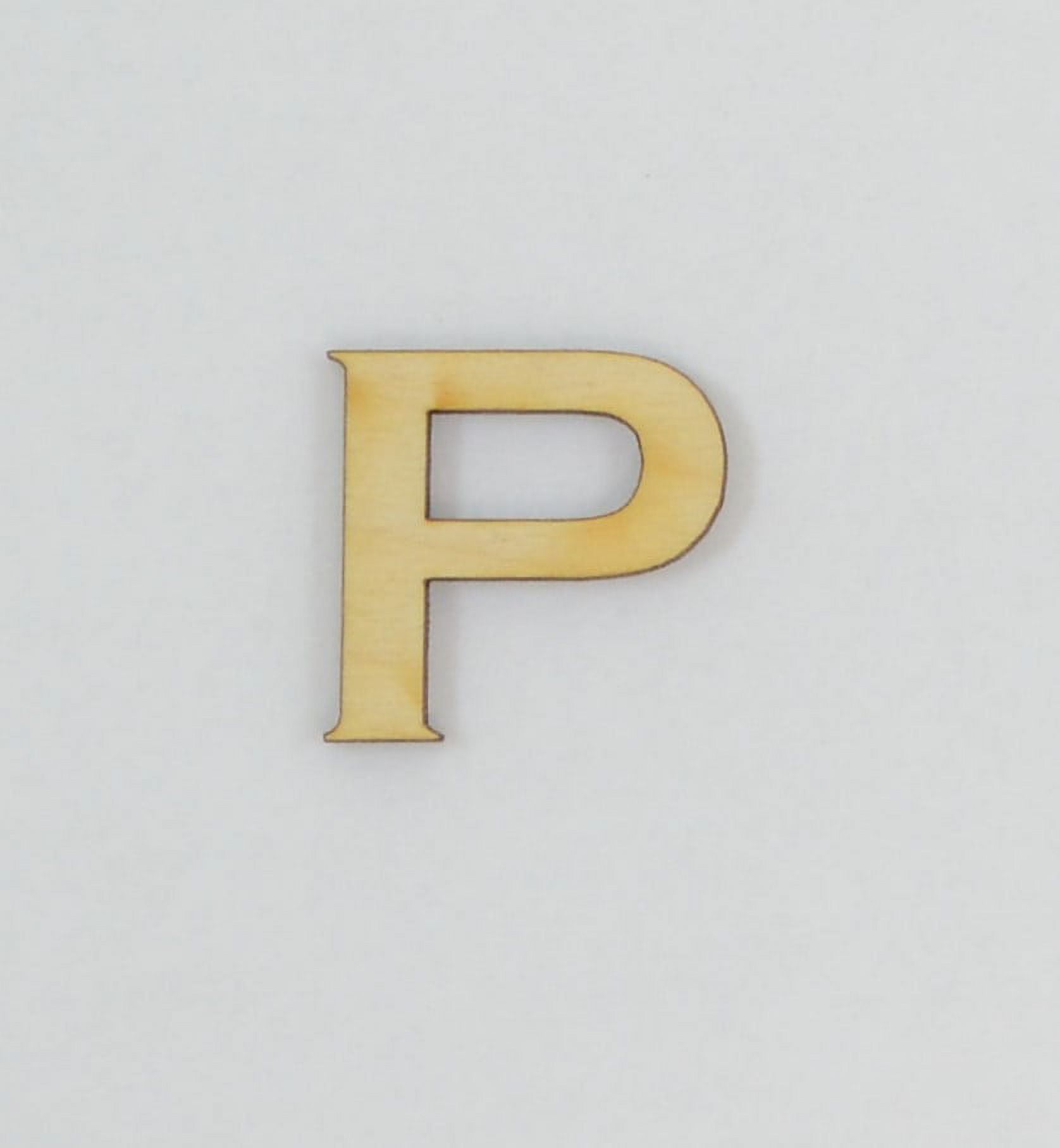 1 Pc, 8 Inch X 1/8 Inch Thick Wood Letters P In The Copperplate Gothic ...