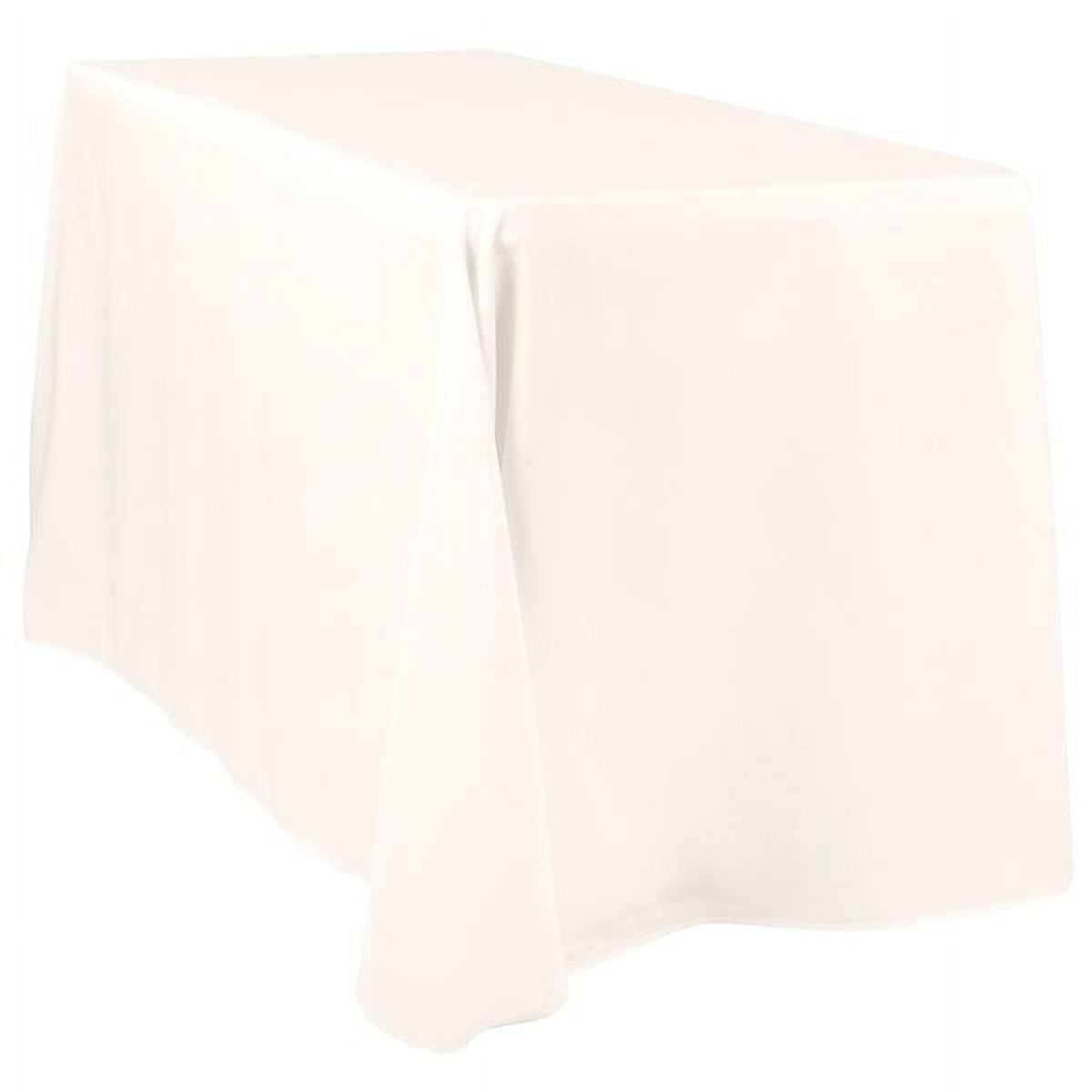 1 Pc, 90"X108" Rectangular Oblong Polyester Tablecloth - Ivory for ...