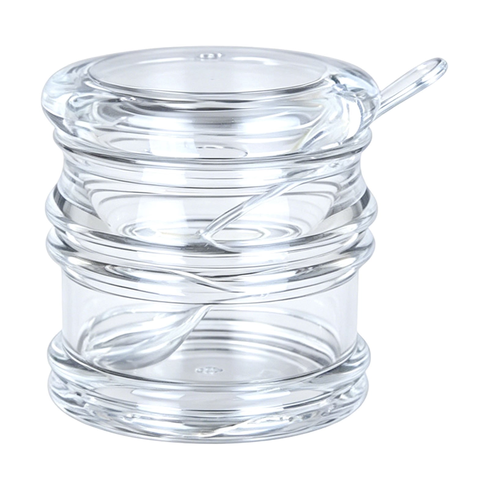 1 Pc Acrylic Oil and Vinegar Dispenser Bottle with Spoon, Jar Salt ...