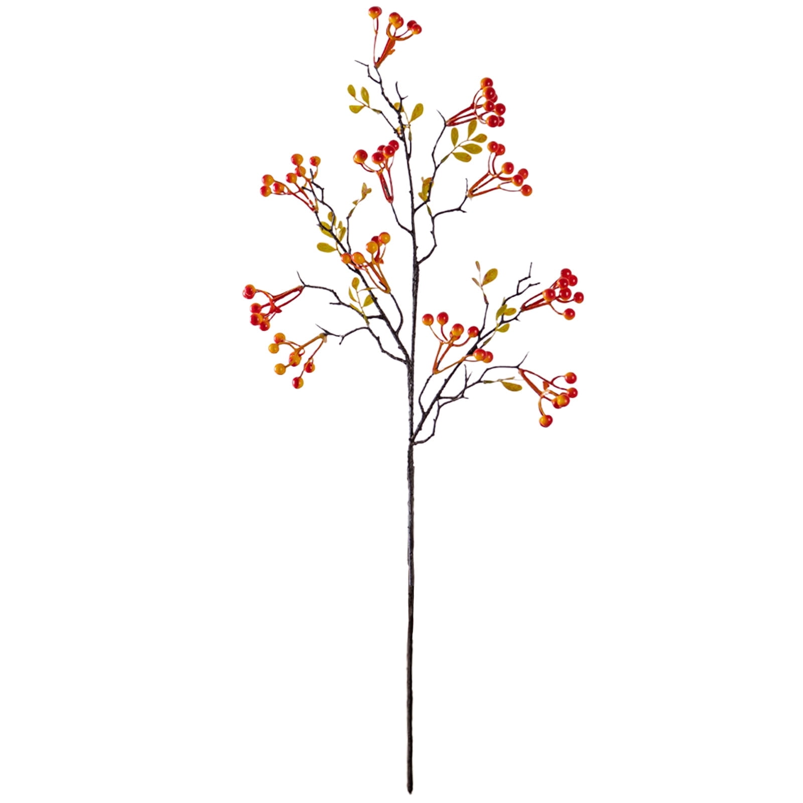1 Pc Artificial Berry Picks, 27.5 Inch Red Berry Stems, Artificial Pip ...