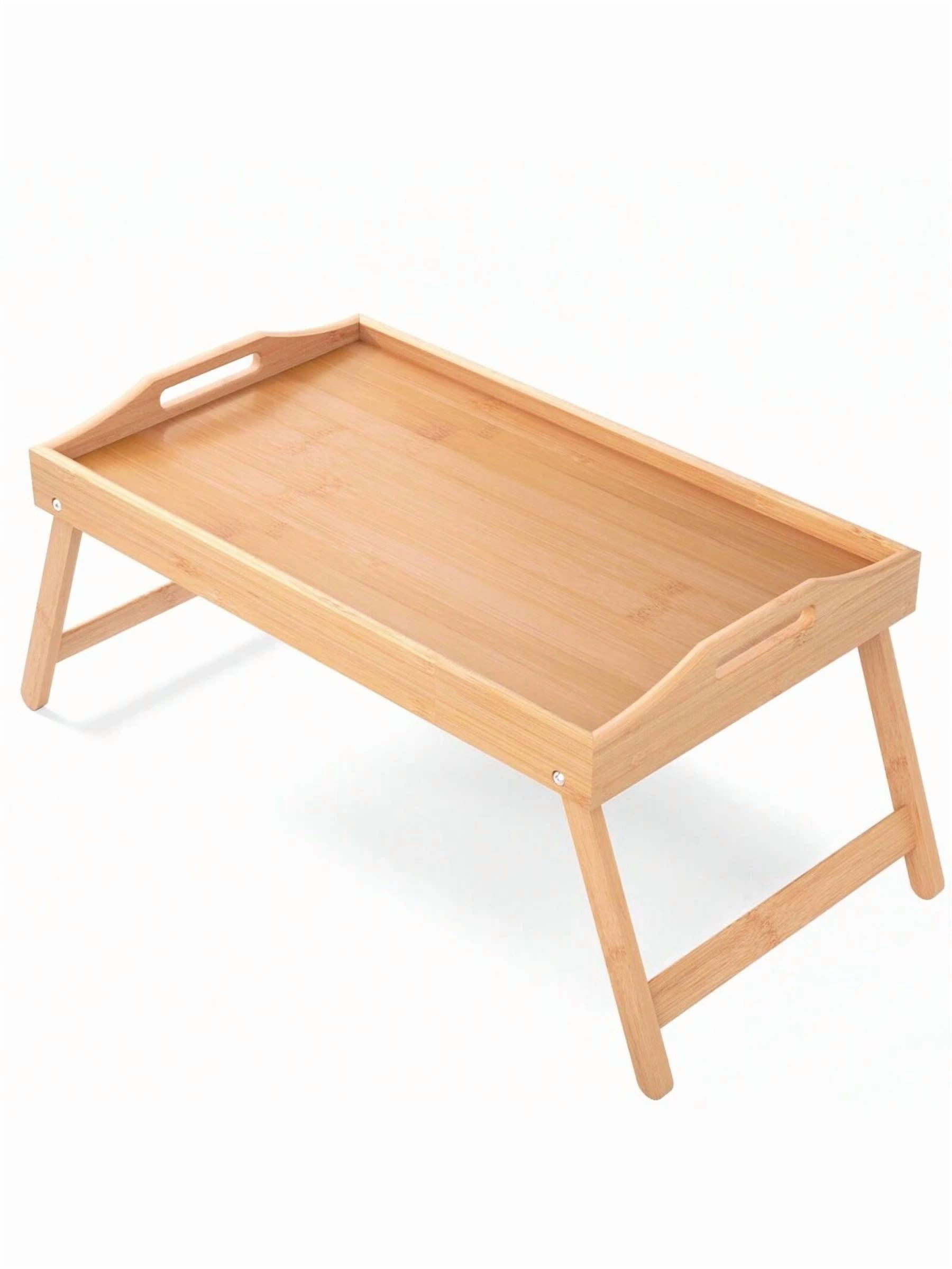 1 Pc Bamboo Bed Tray: Breakfast/Eating Tray with Folding Legs – Multi ...