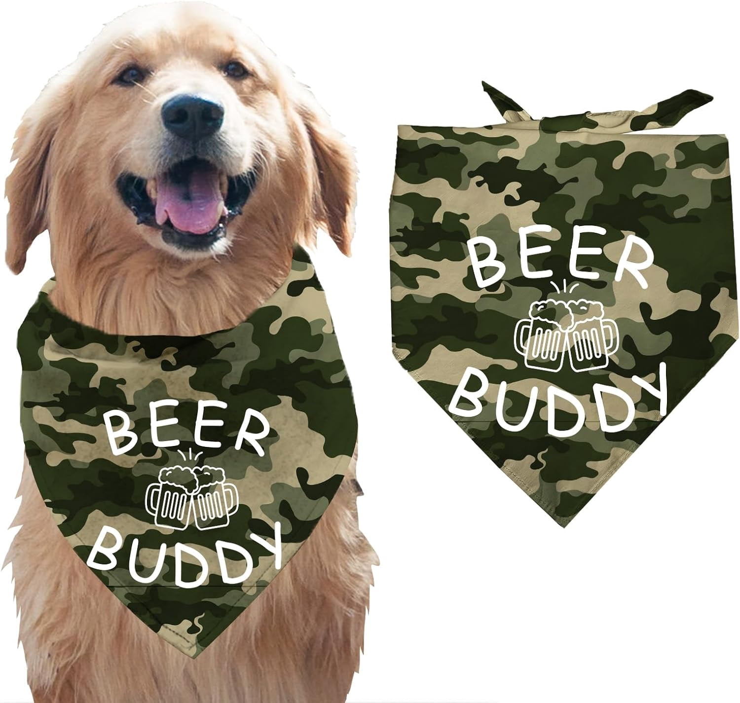 1 Pc Beer Buddy Printed Dog Bandana Camouflage Wine Cups Beer Buddy ...