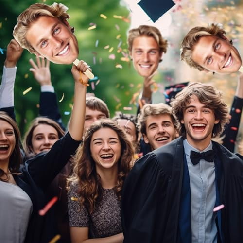 1 Pc, Big Head Cutout | Fun Face Cardboard Cutout | Big Head on a Stick ...