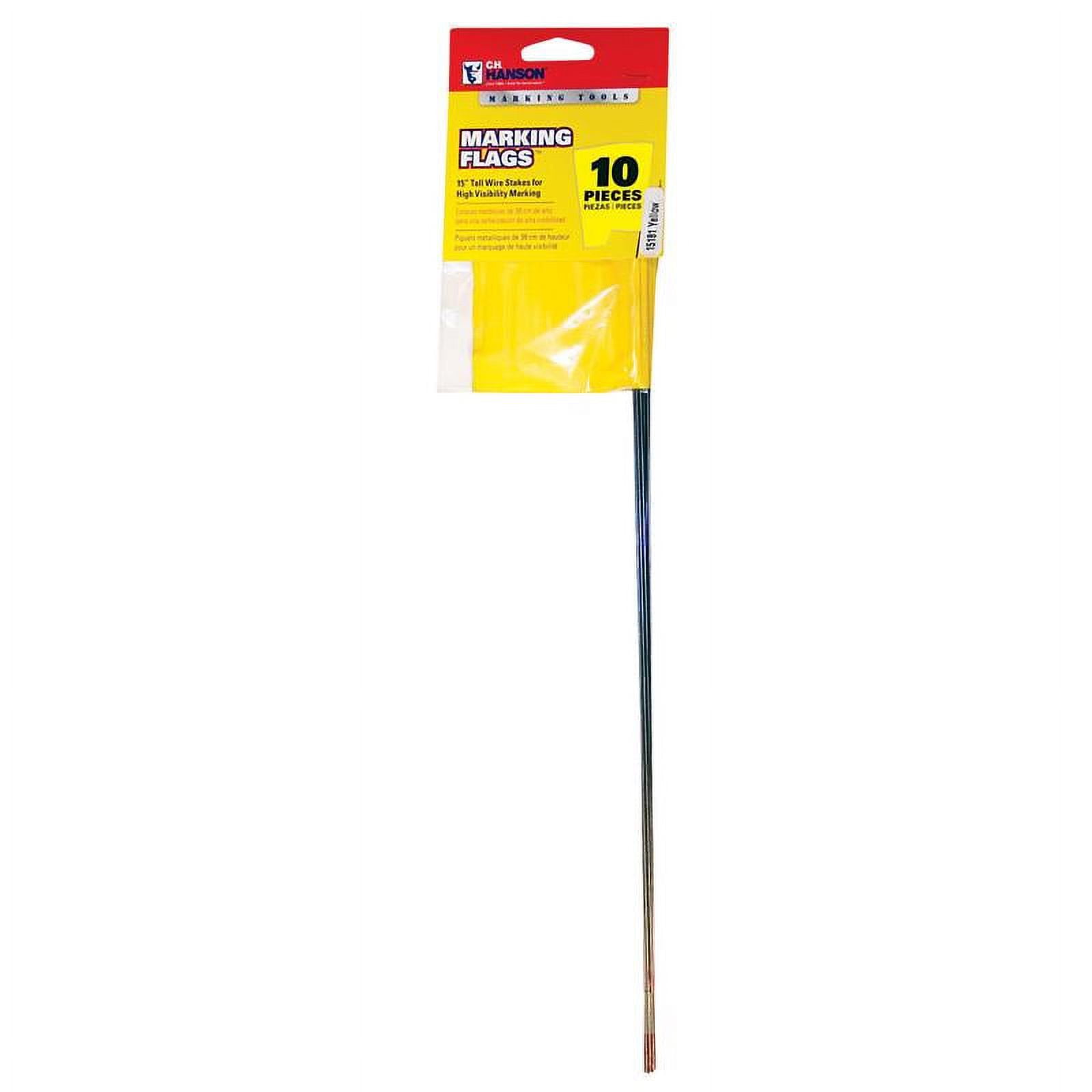 1 Pc, C.H. Hanson 15 In. Yellow Marking Flags Polyvinyl 10 Pk - Walmart.com