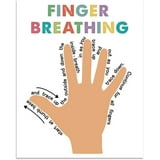 1 Pc Calming Techniques Mental Health Posters Finger Breathing Therapy ...