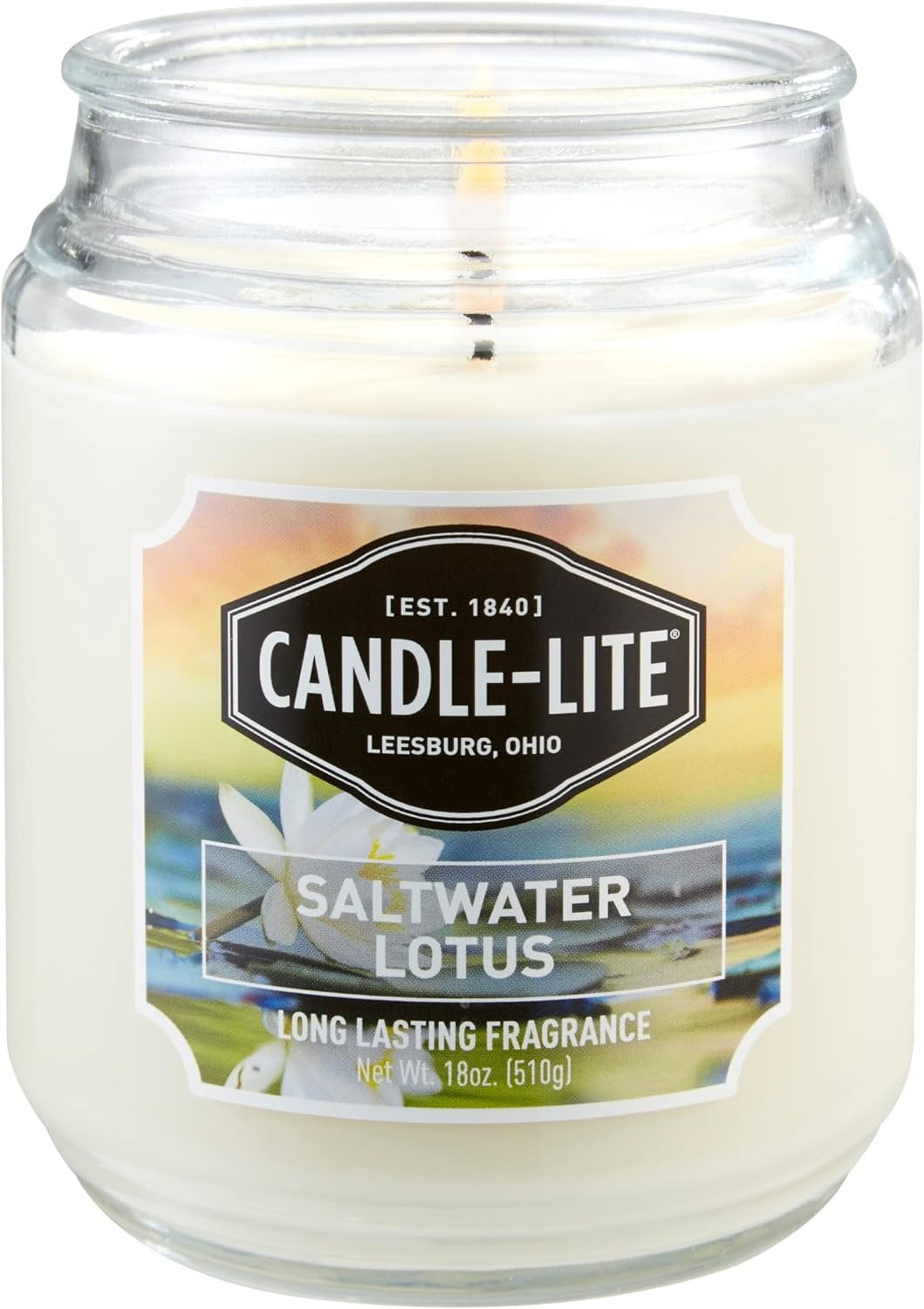 Candle-Lite 18 Oz. Everyday Saltwater Lotus Jar Candle 3297330 ...