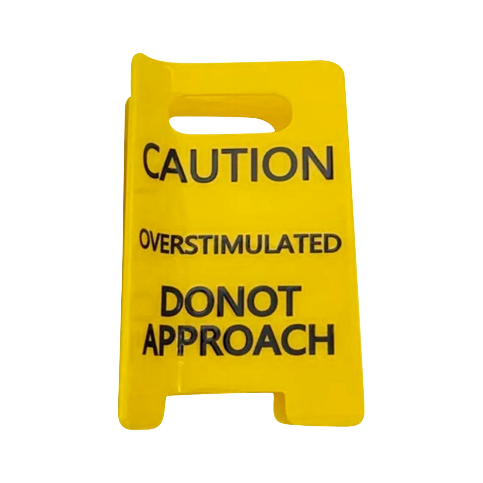 1 Pc Caution Overstimulated Desk Sign, Funny Prank Gift Office Desk ...