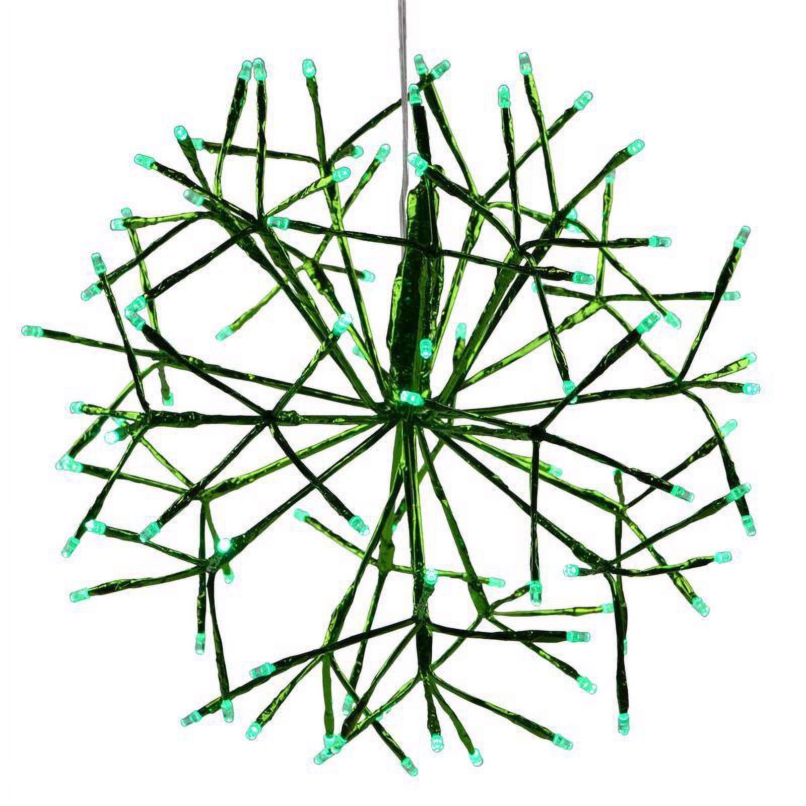 1 Pc, Celebrations Platinum Led Green Shimmer Sphere 16 In. Hanging ...