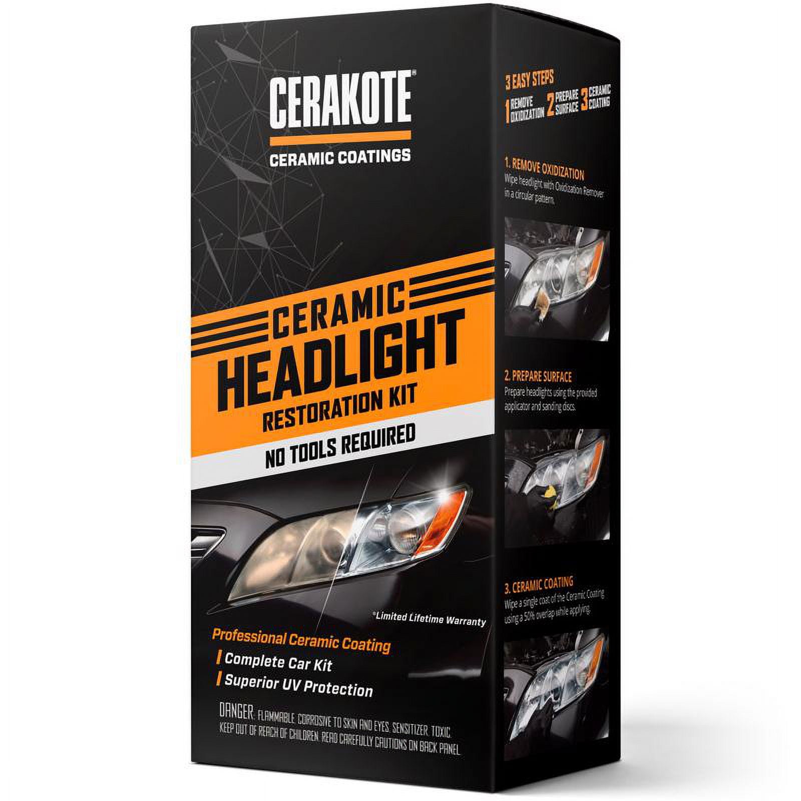 1 Pc, Cerakote Headlights Headlight Restorer Kit Wipes - Walmart.com
