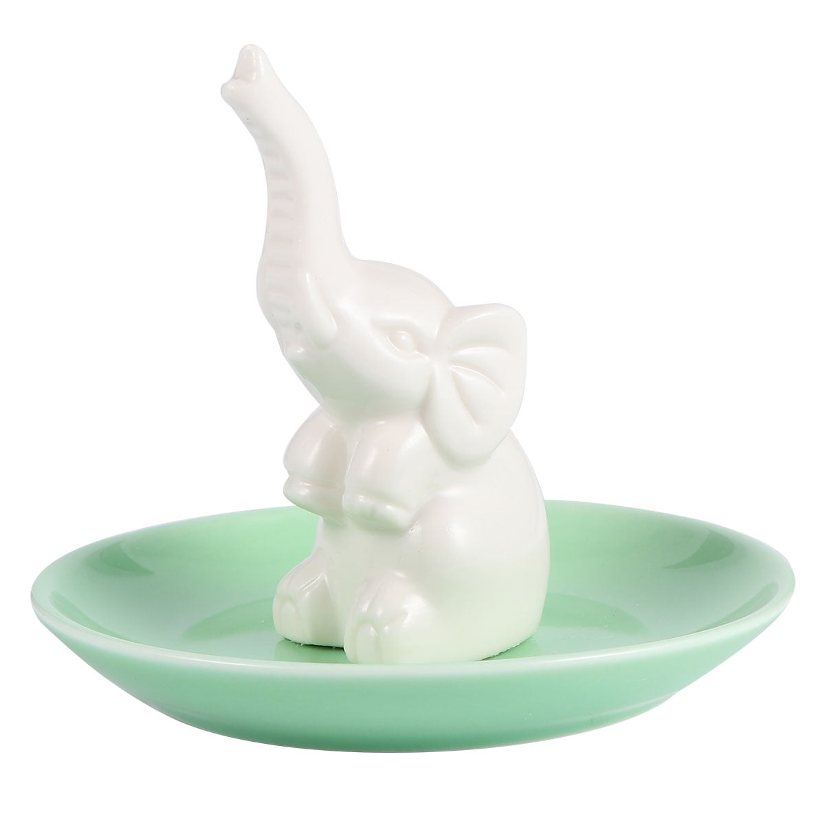 1 Pc Ceramic Jewelry Storage Tray Creative Elephant Ring Holder Earring ...
