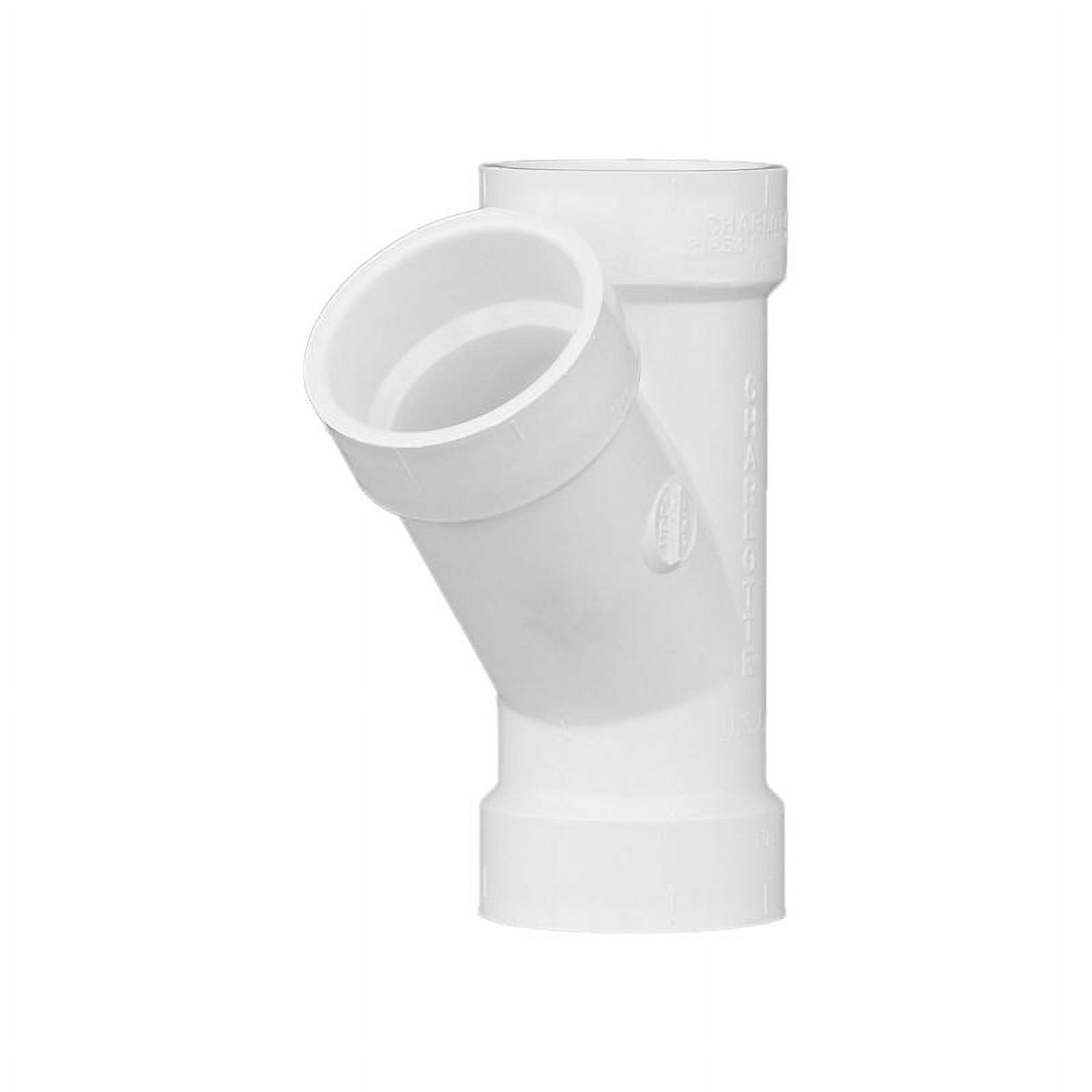 1 Pc, Charlotte Pipe Schedule 40 1-1/2 In. Hub X 1-1/2 In. D Hub Pvc Wye 1 Pk - Walmart.com