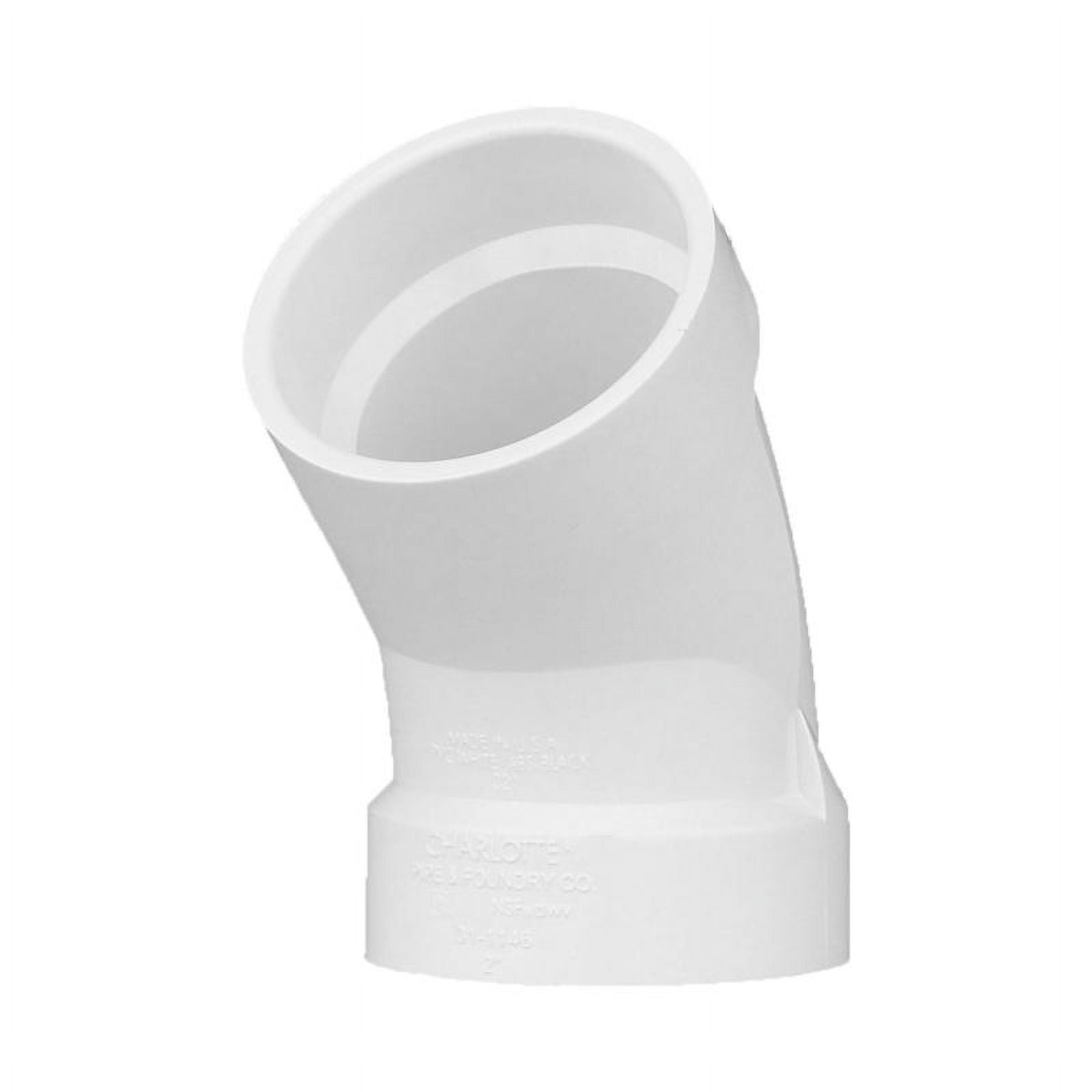 1 Pc, Charlotte Pipe Schedule 40 2 In. Hub X 2 In. D Hub Pvc 45 Degree Elbow 1 Pk - Walmart.com