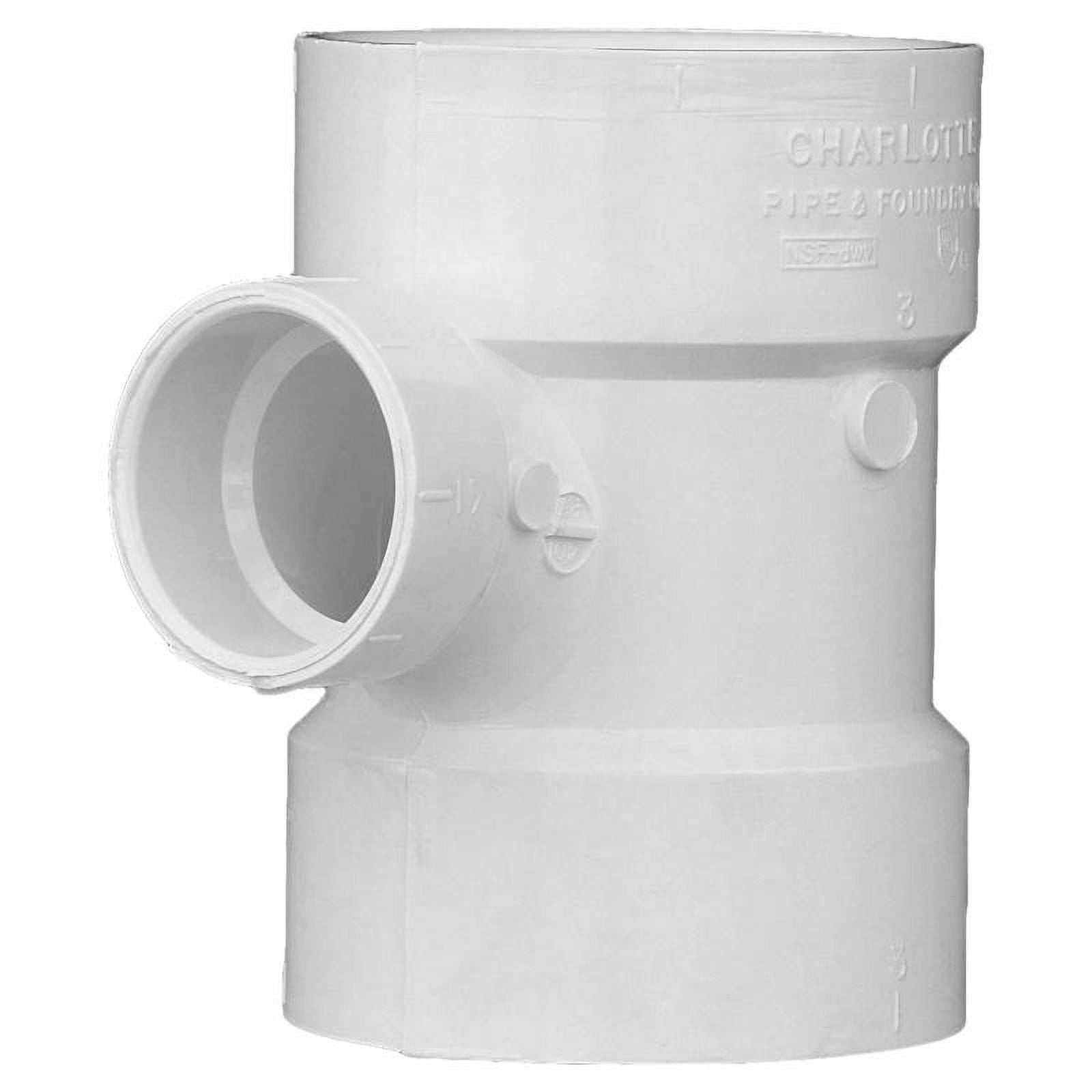 1 Pc, Charlotte Pipe Schedule 40 3 In. Hub X 3 In. D Hub Pvc Sanitary ...