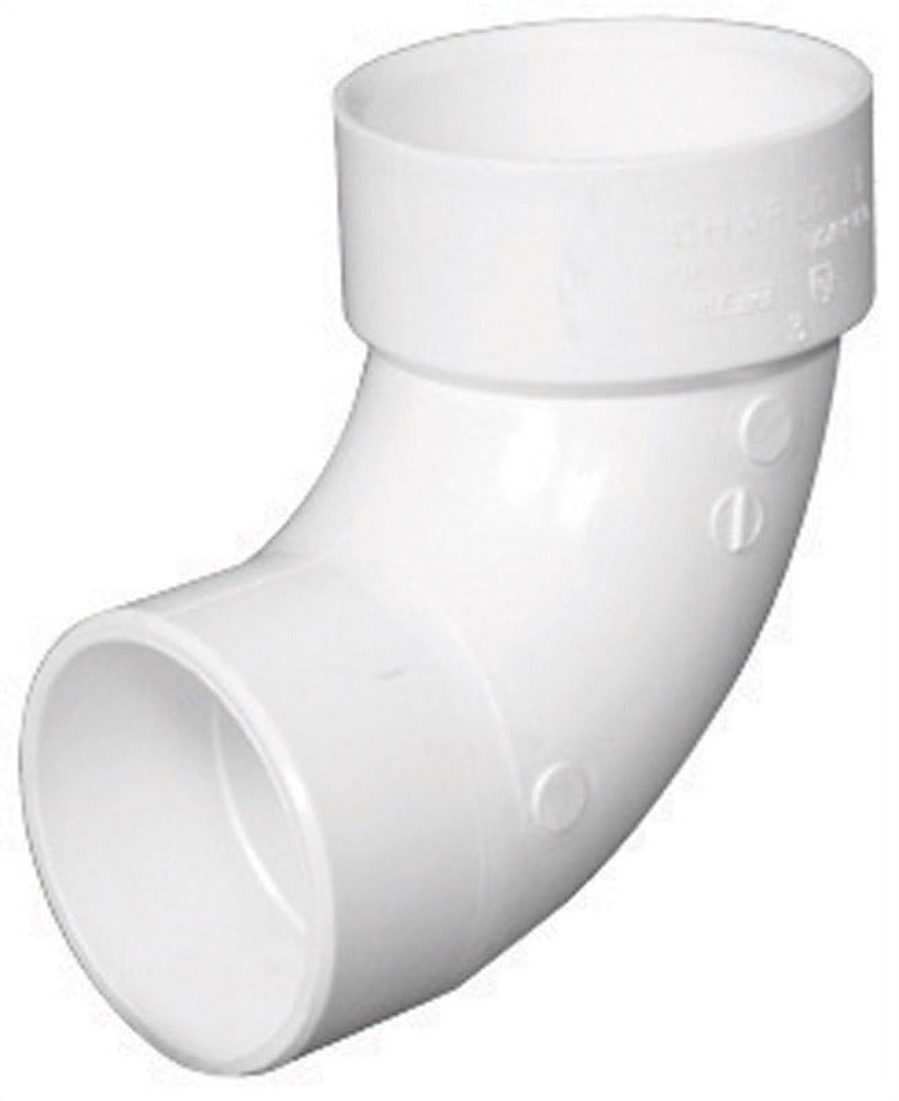 1 Pc, Charlotte Pipe Schedule 40 4 In. Hub X 4 In. D Spigot Pvc 90 Degree Street Elbow 1 Pk ...
