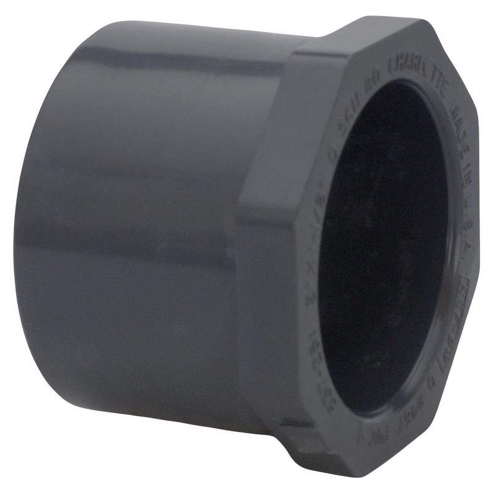 1 Pc, Charlotte Pipe Schedule 80 2 In. Spigot X 1-1/2 In. D Slip Pvc Reducing Bushing 1 Pk ...