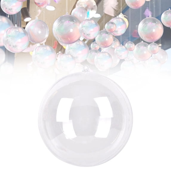 1 Pc Clear Fillable Plastic Ball Ornament, 16cm Transparent Hanging ...