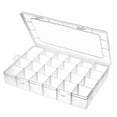 1 Pc Clear Plastic Storage Box,Organizer Box with Fixed Grid,Large 24 ...