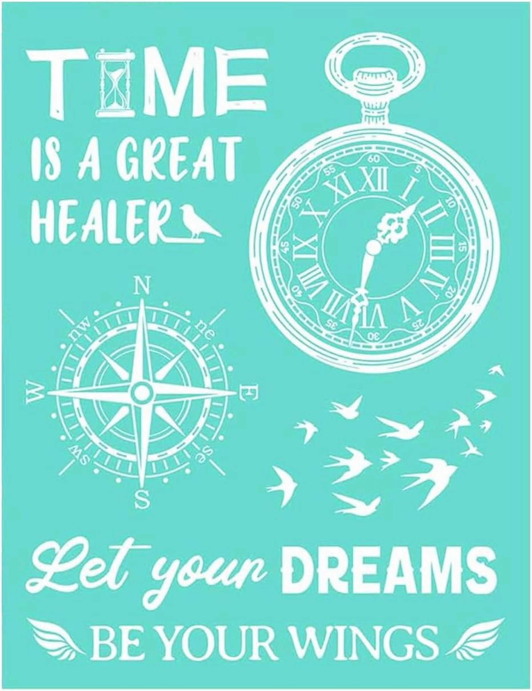 1 Pc Clock Printing Stencil Self-Adhesive Silk Screen Printing Stencil ...